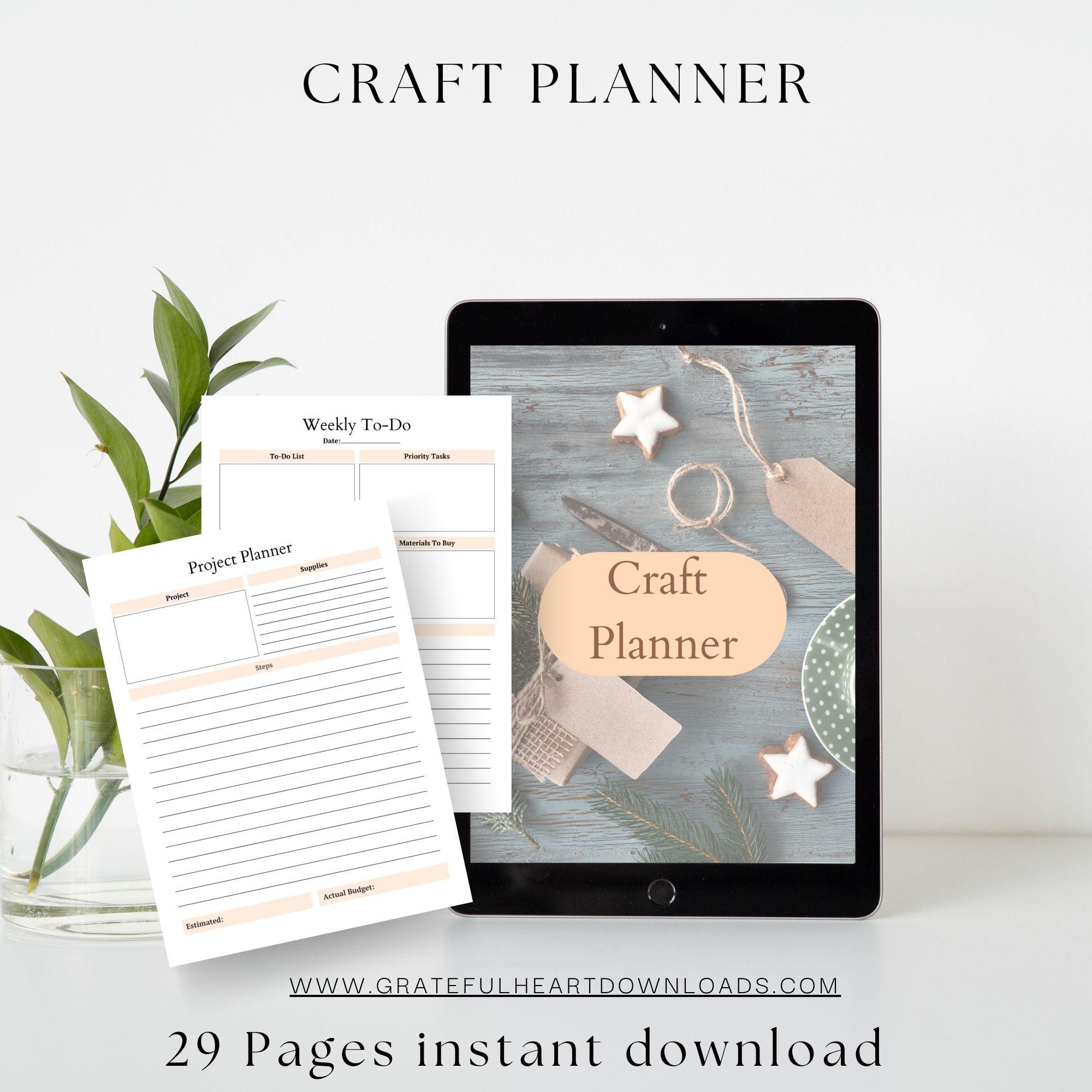 29-page Craft Planner Printable | Comprehensive DIY Project Organizer ...