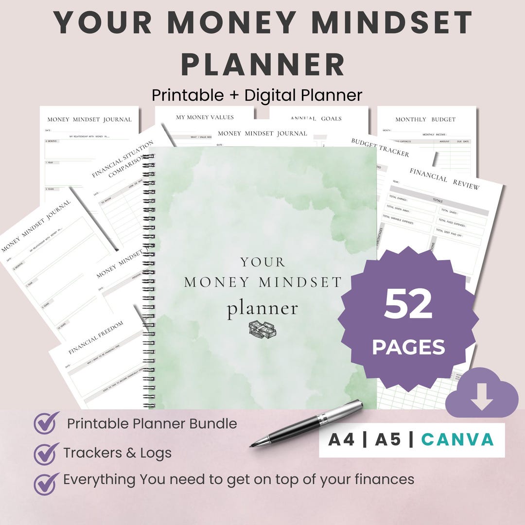 Money Mindset Journal Printable: Abundance & Wealth Manifestation ...