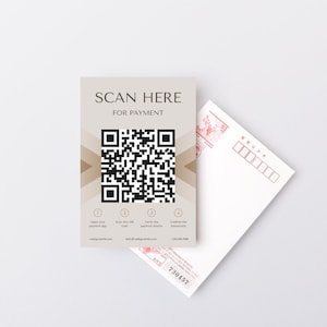 QR Code Payment Poster Template Editable Canva | Printable Scan to Pay ...