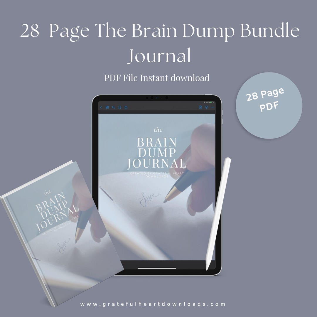 Brain Dump Journal PDF | 28-page Printable Planner | Mind Decluttering ...
