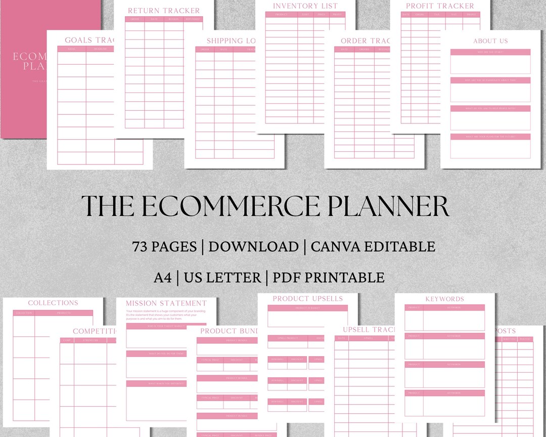 Ecommerce Business Planner Printable | Online Store Operations & Growth ...
