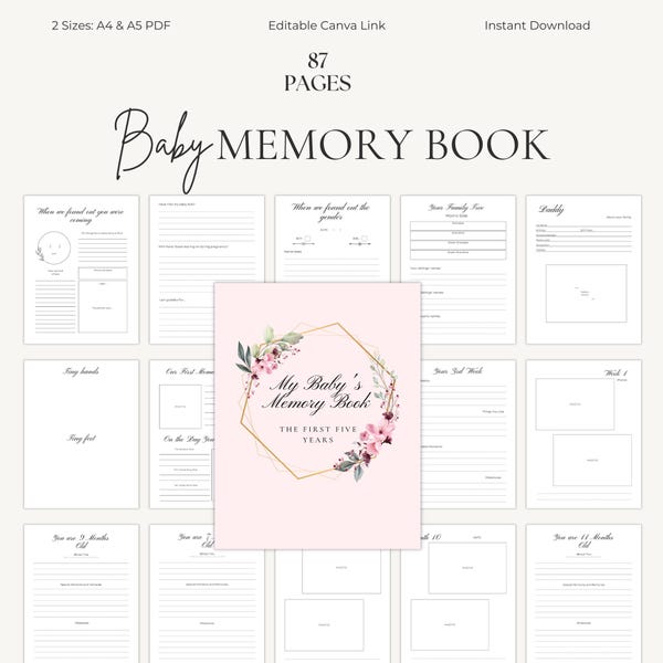 Baby Memory Book - Etsy UK