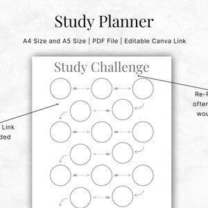 Study Planner Template | Printable Study Organizer | Academic Planner ...