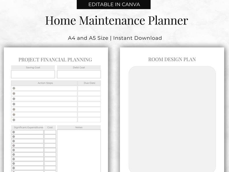 Home Maintenance Planner Printable | House Organizer | Home Binder ...