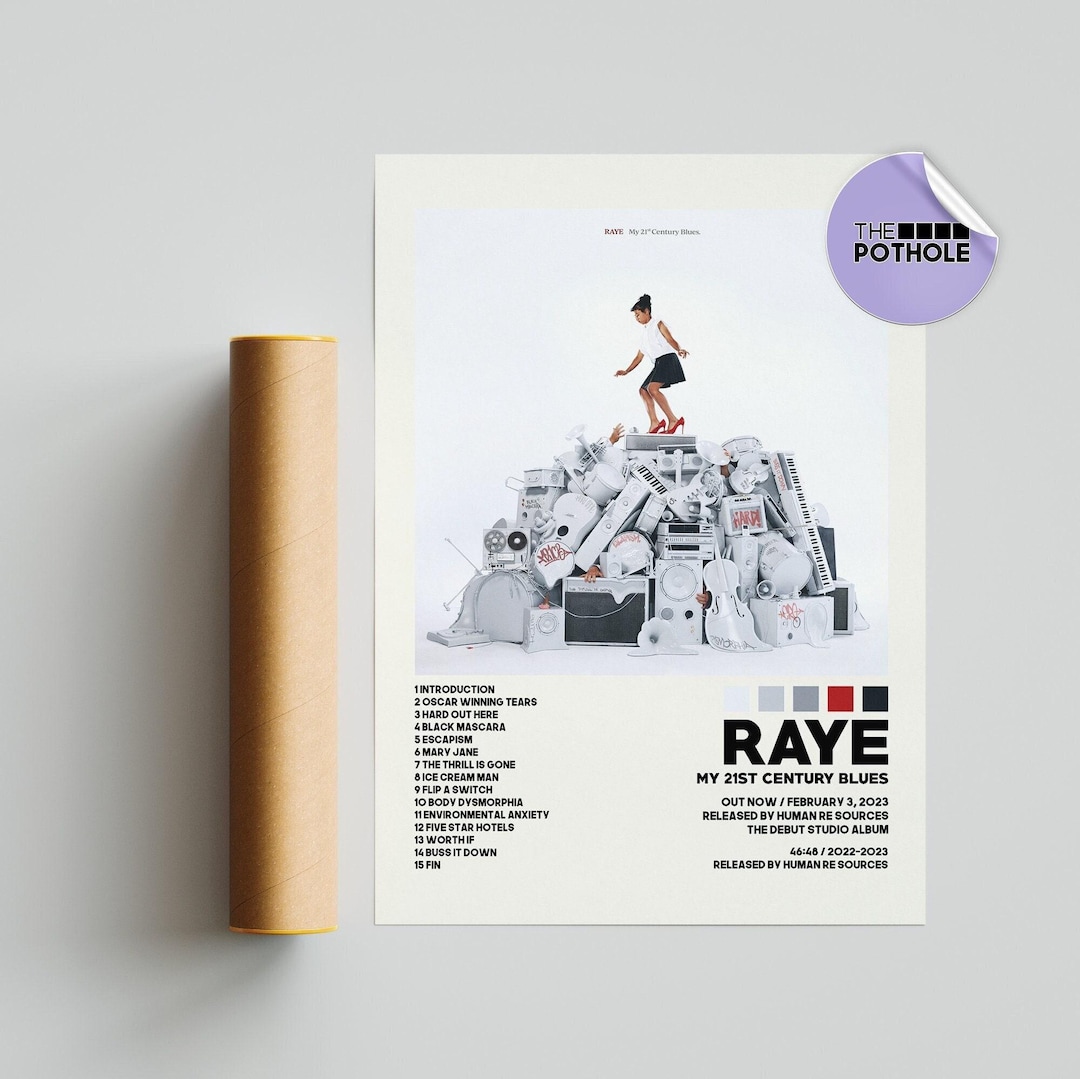 RAYE Poster My 21st Century Blues Poster Tracklist Album Cover Poster ...