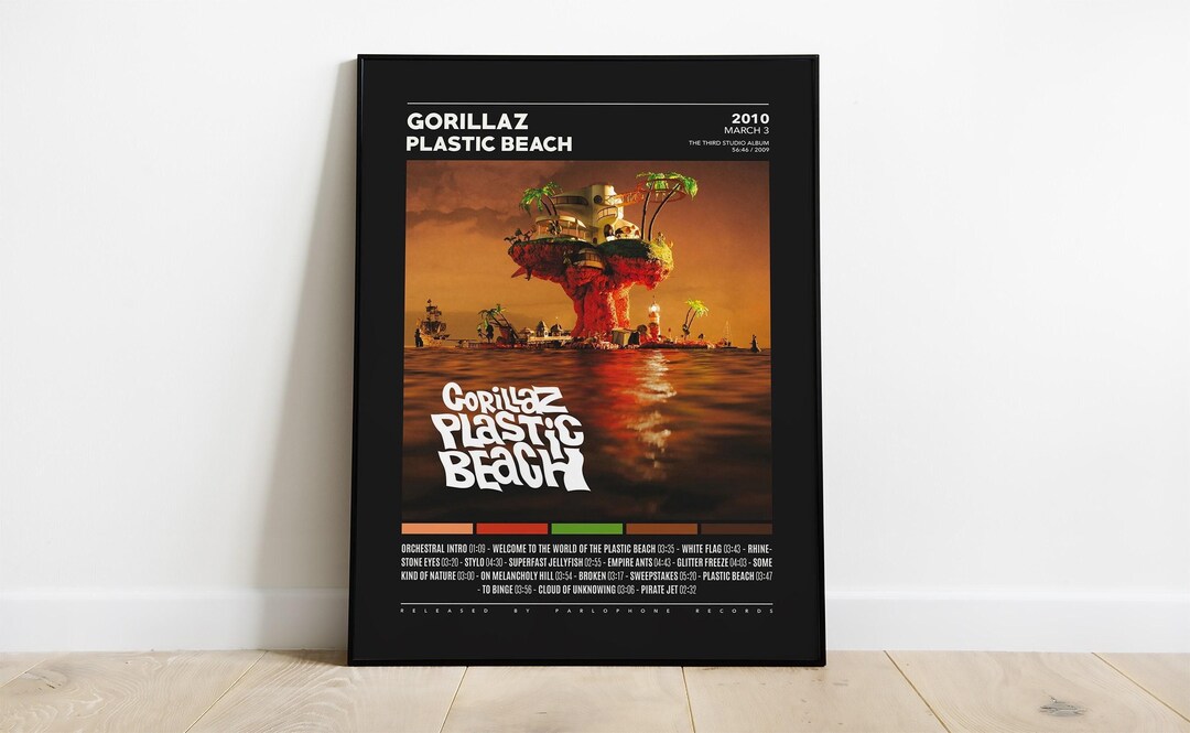 Gorillaz Posters / Plastic Beach Poster / Album Cover Poster, Print ...