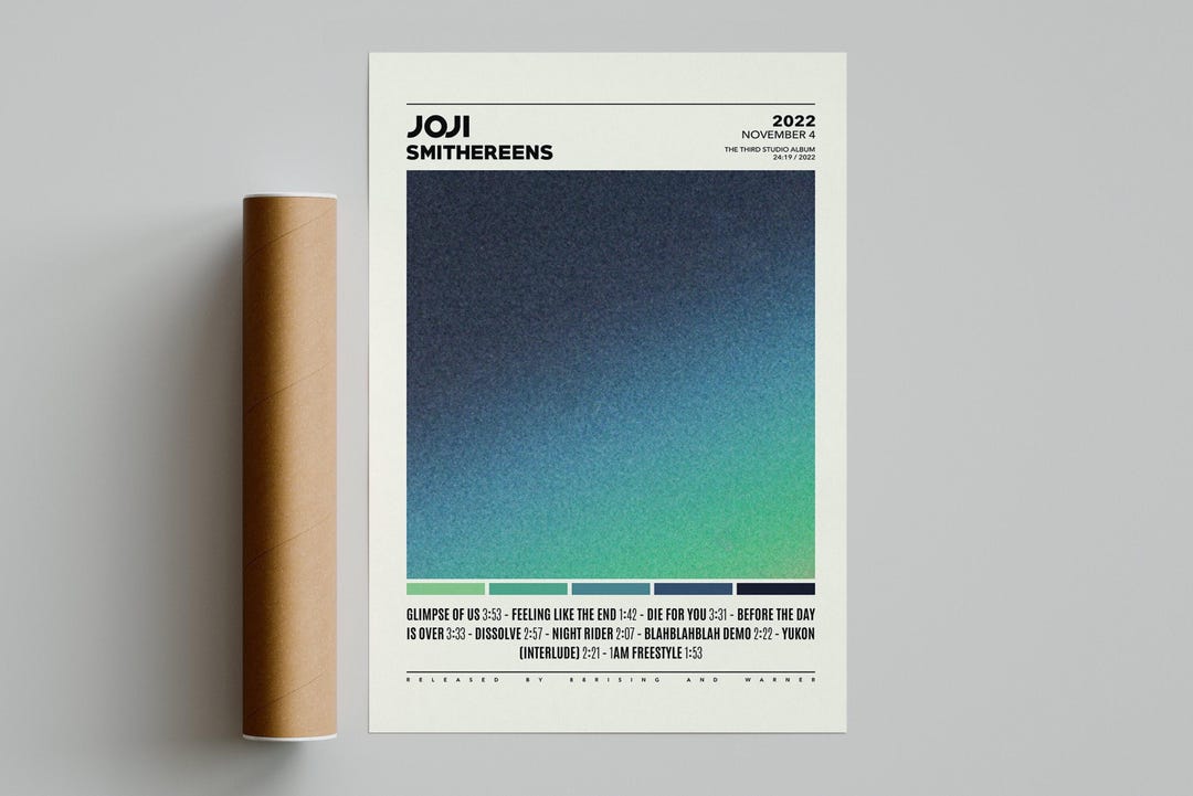 Joji Posters Smithereens Poster Joji Tracklist Album Cover Poster / Album Cover Poster Print ...