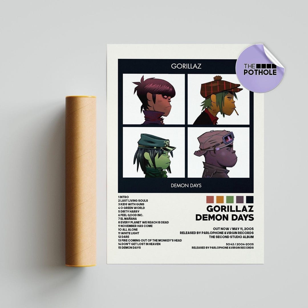 Gorillaz Posters / Demon Days Poster / Album Cover Poster, Print Wall ...