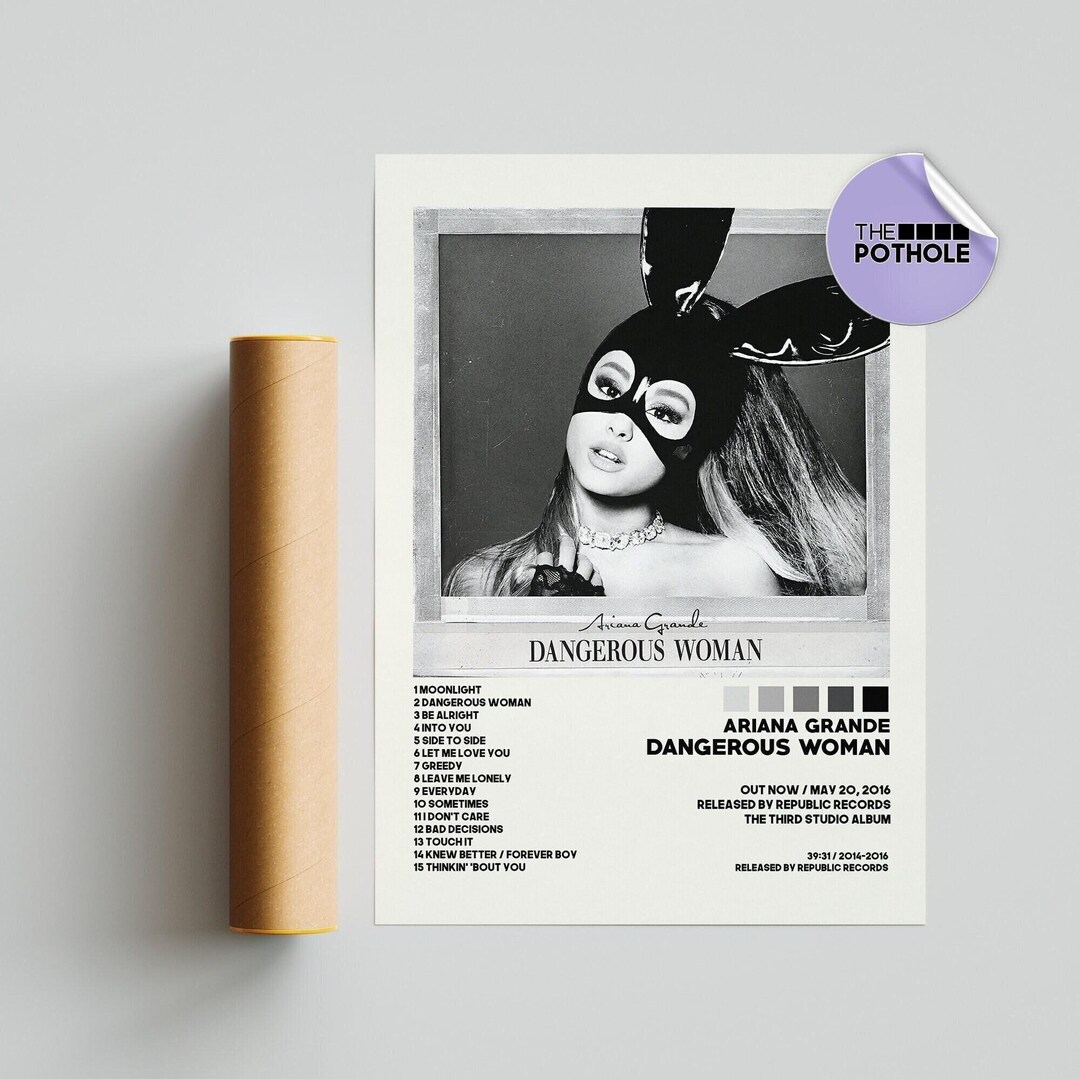 Ariana Grande Posters / Dangerous Woman Poster / Album Cover Poster ...