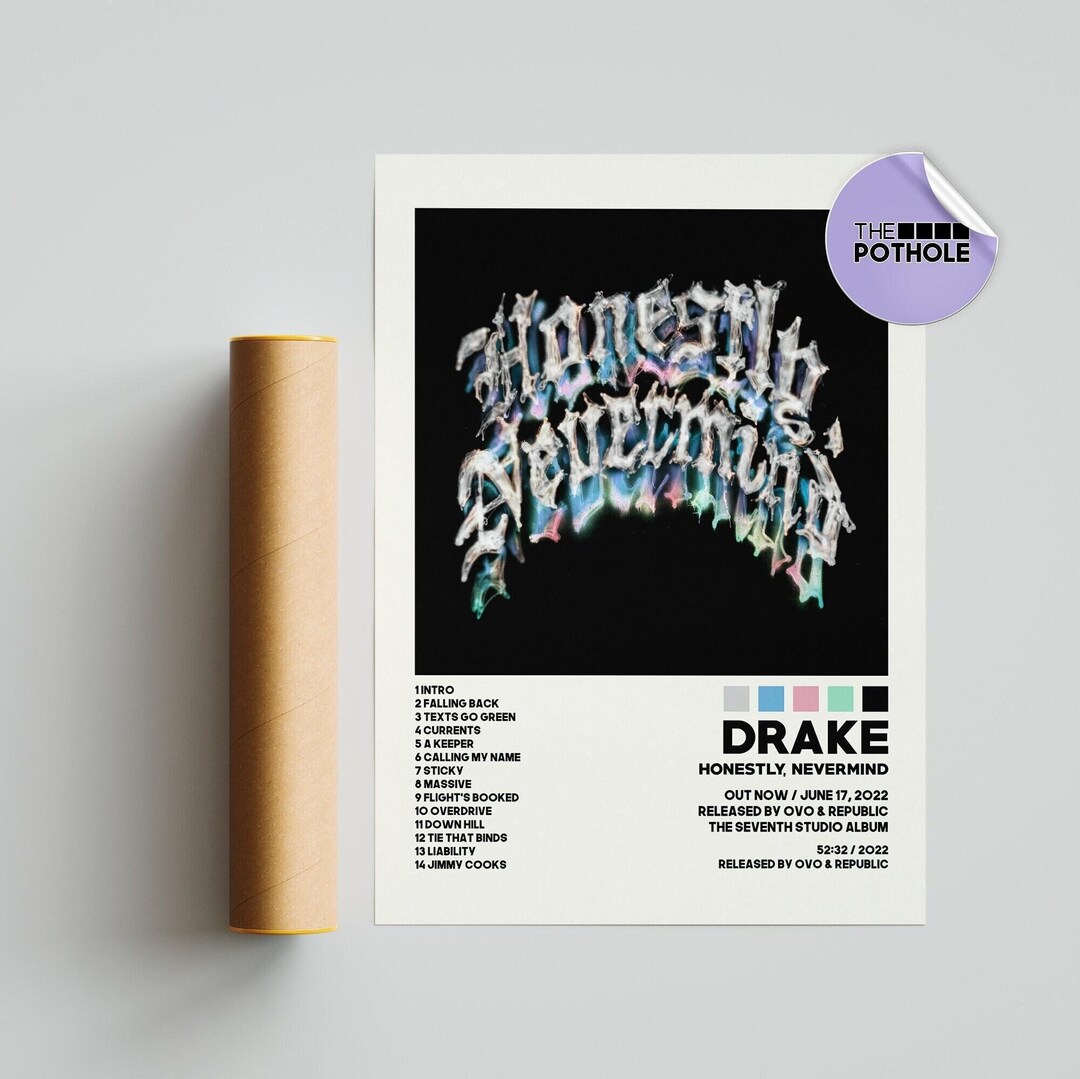 Drake Posters / Honestly, Nevermind Poster, Album Cover Poster Poster ...