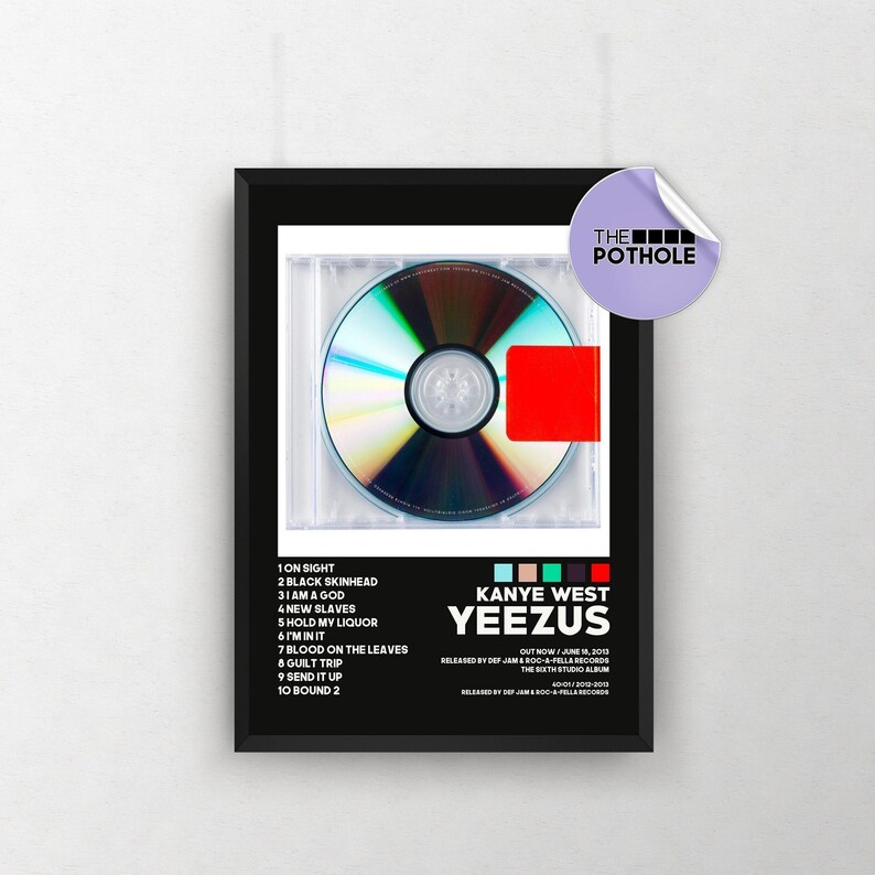Kanye West Poster / Yeezus Poster / Album Cover Poster Poster Print Wall Art, Custom Poster ...