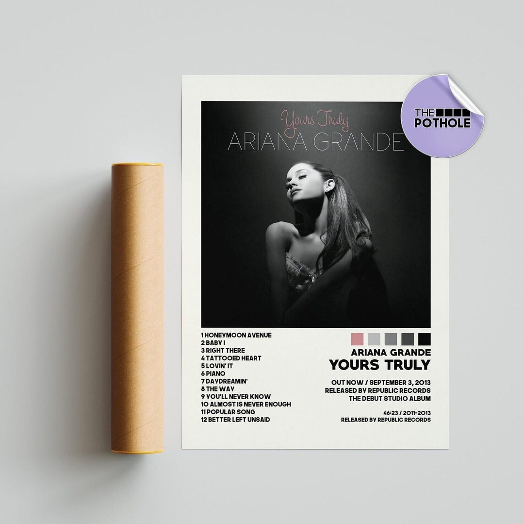 Ariana Grande Posters, Yours Truly Poster, Album Cover Poster ...