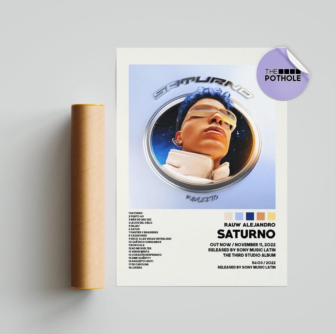 Rauw Alejandro Posters / Saturno Poster, Tracklist Poster, Album Cover ...