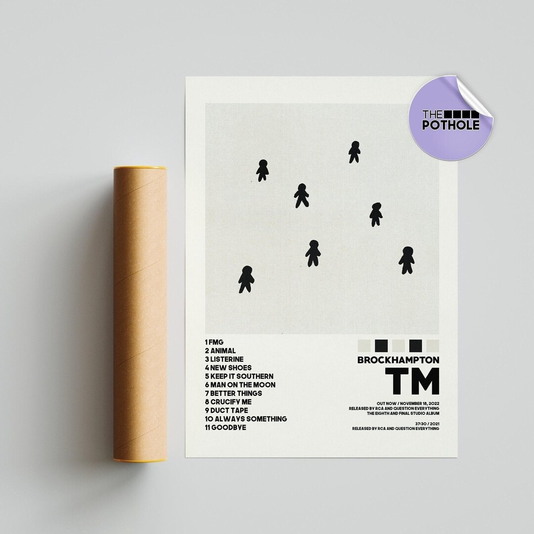 Brockhampton Posters / TM Poster, Tracklist Album Cover Poster, Print ...