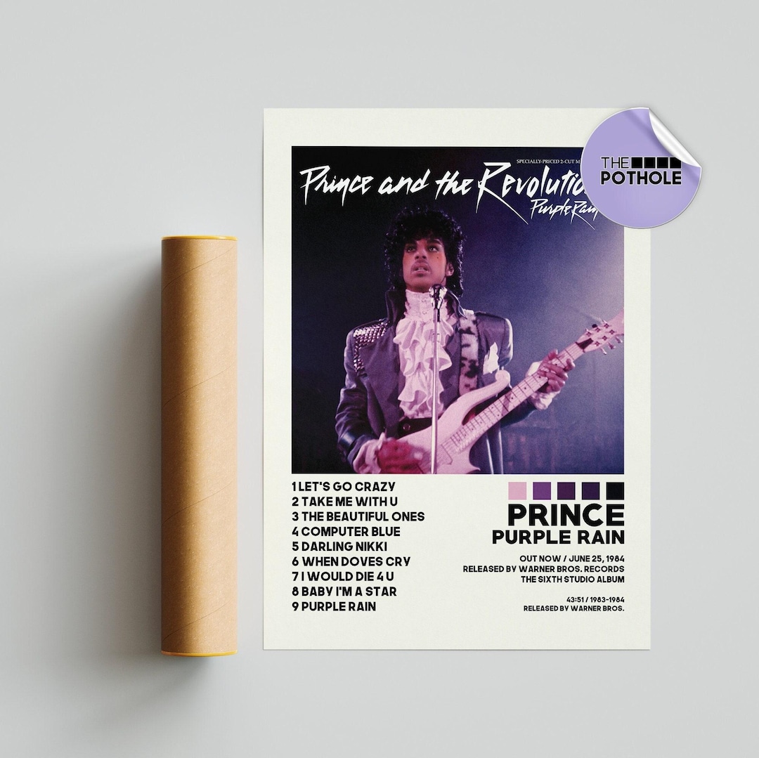 Prince Posters, Purple Rain Poster, Album Cover Poster,poster Print ...