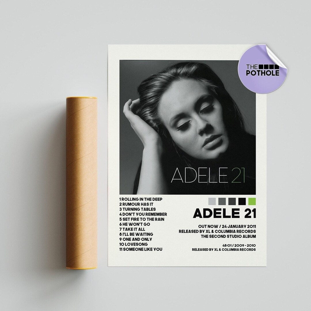 Adele Posters / 21 Poster / Adele 21 / Album Cover Poster / Poster Print Wall Art / Music Band ...