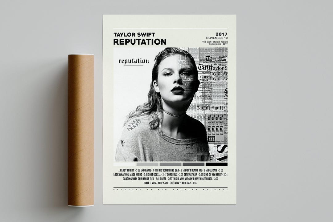 Taylor Swift Posters / Reputation Poster / Album Cover Poster, Poster ...