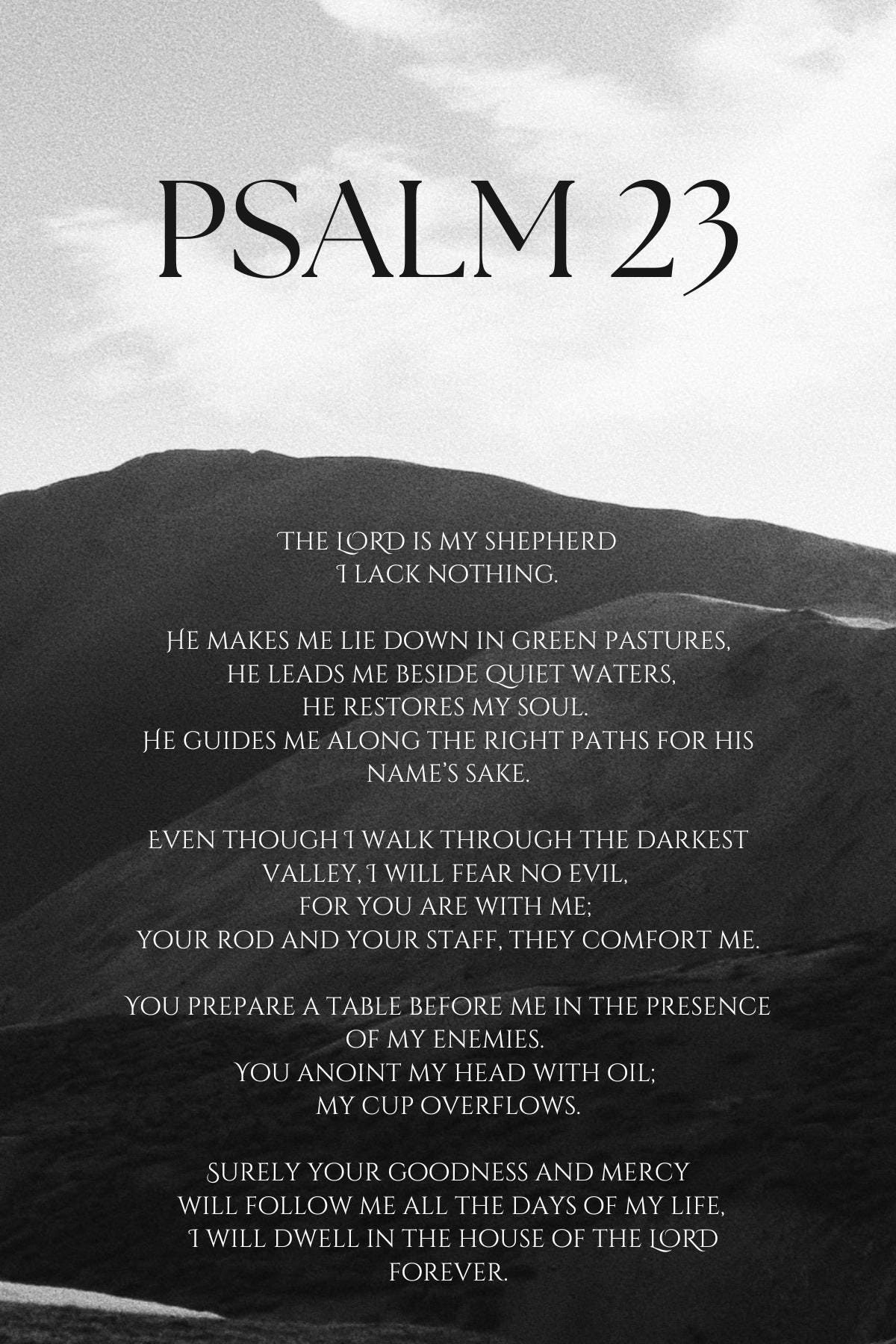 Psalm 23 Digital Download Print - Etsy