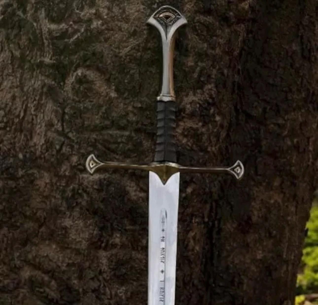 King Aragon Anduril Replica Sword Handmade Long Sword With Scabbard ...