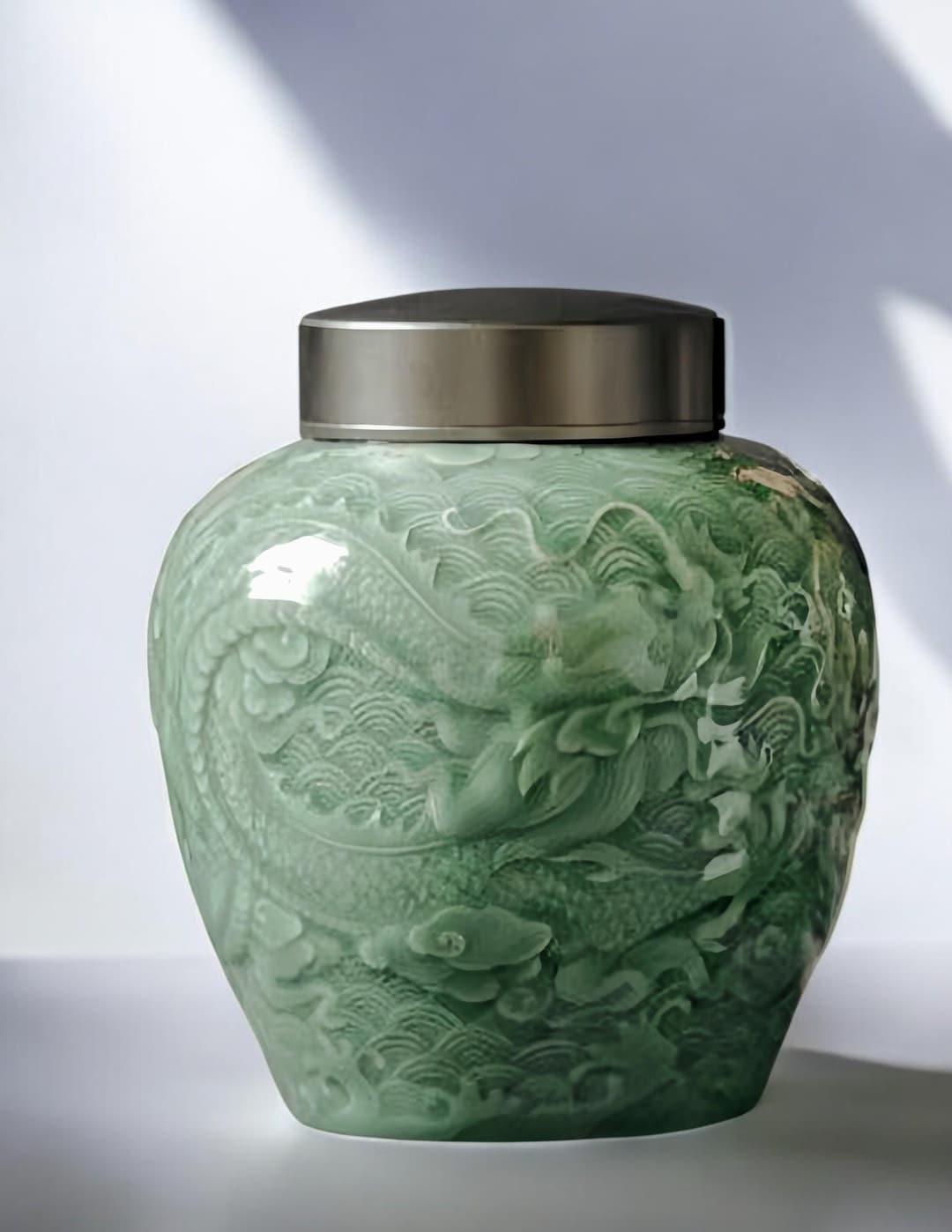 Unique Pottery Tea Jar, Jingde Porcelain, Handcrafted Ceramic Tea Jar ...