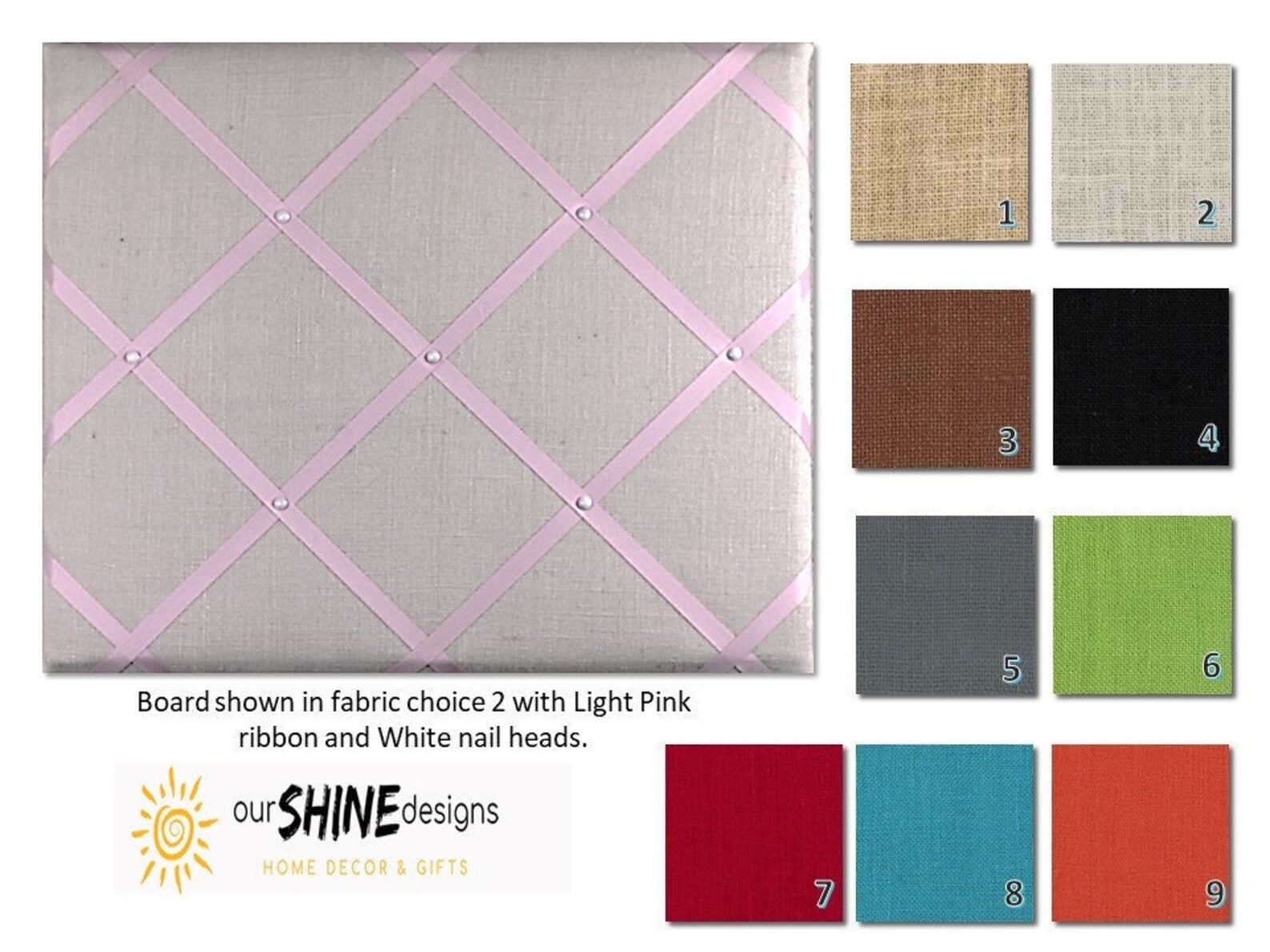 Burlap French Memo Board Bulletin Board Your Choice of - Etsy