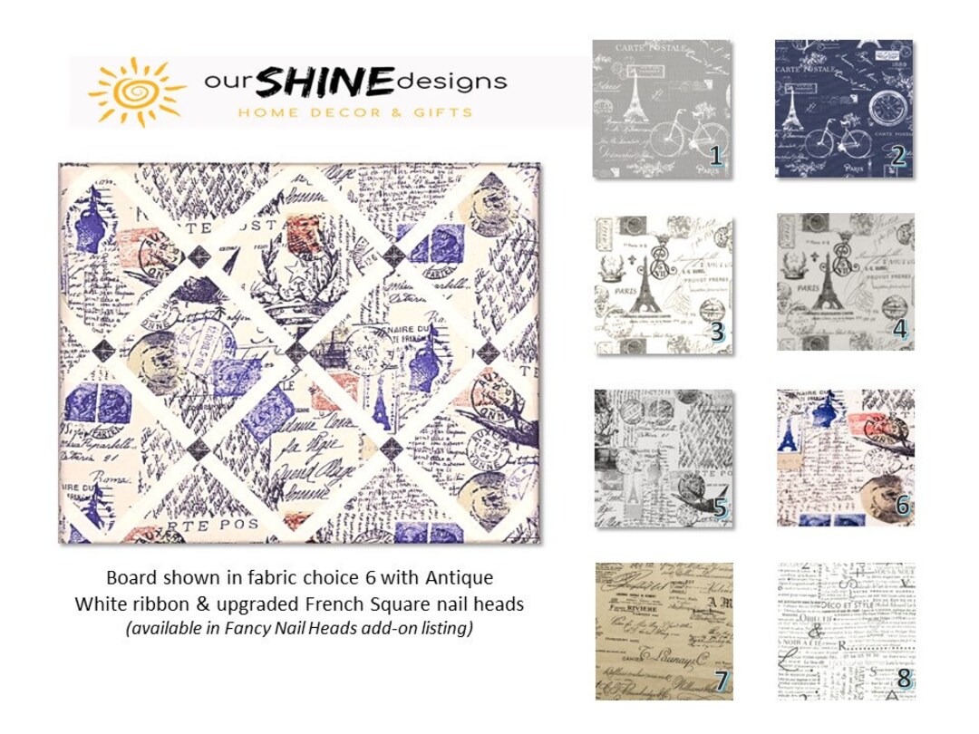 Paris/eiffel Tower/french Designs - French Memo Board, Bulletin Board ...