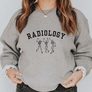 Radiology Skeleton Crewneck X-ray Tech Sweatshirt Funny Gift ...