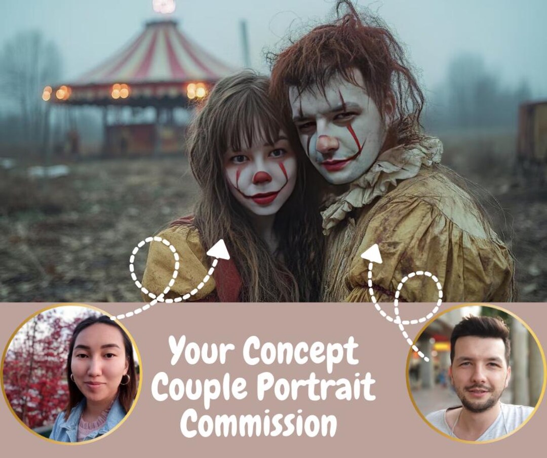 Custom Couple Portrait, Swap Face Portrait - Etsy