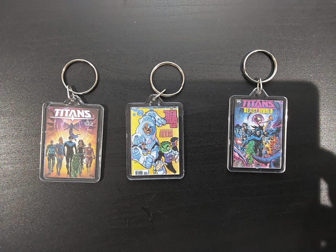 Dc Comic Teen Titans Keychain - Etsy