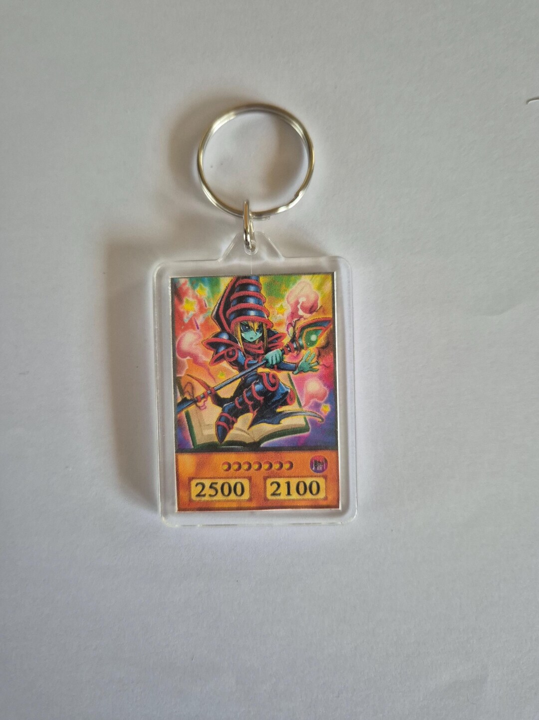 Yu-gi-oh Toon Dark Magician Anime Card Keychain - Etsy