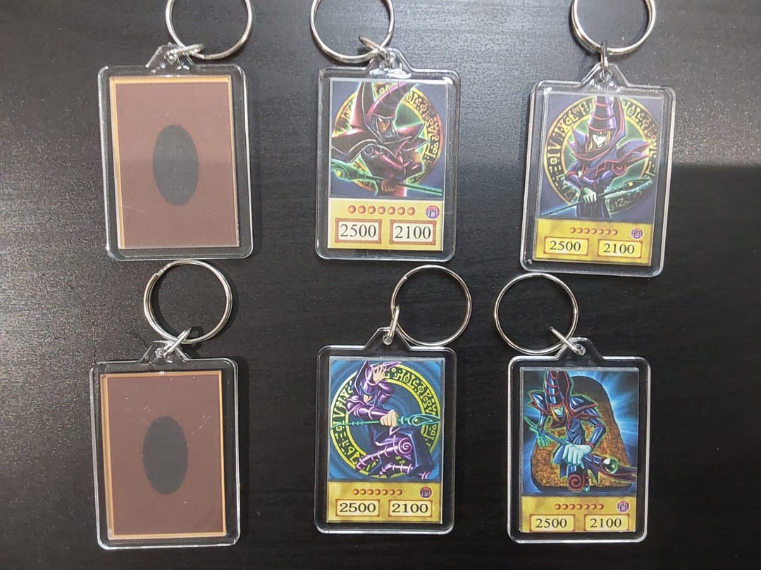 Dark Magician Anime Card Keychain - Etsy