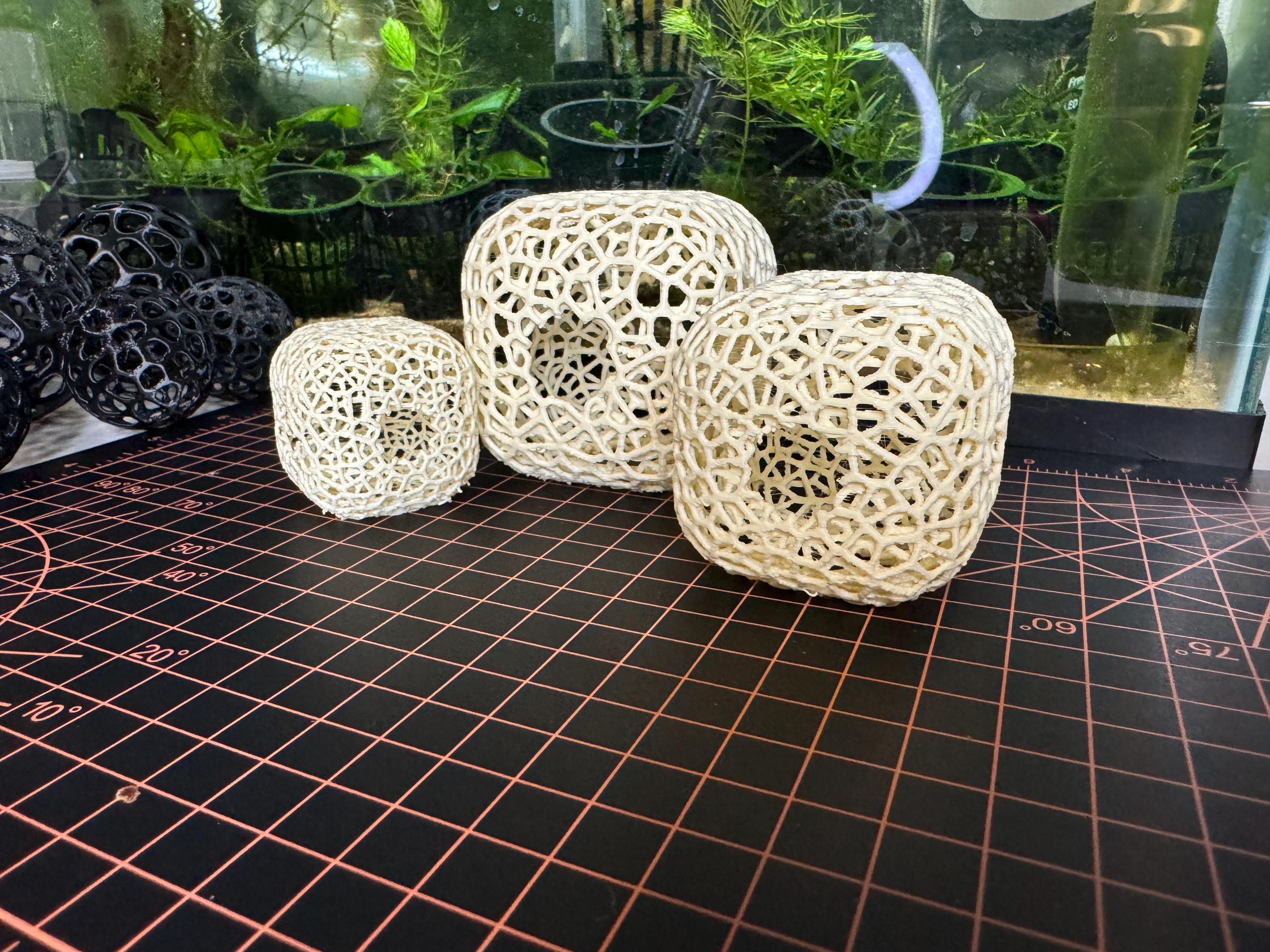 Shrimp and Fry Hide Cube | Voronoi Aquarium Decoration - Etsy