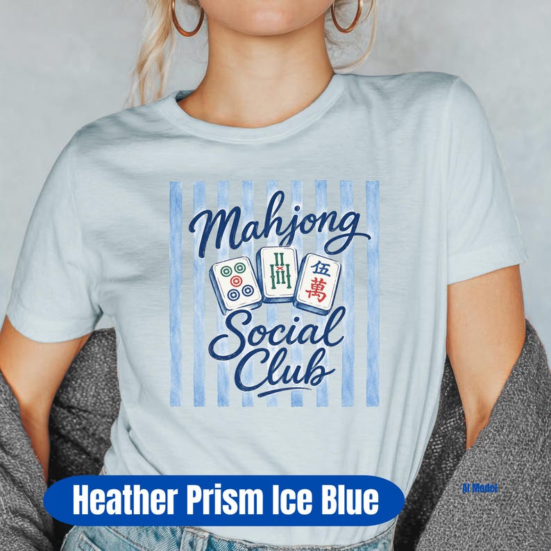 Mahjong Social Club Graphic Tee, Game Night Apparel, Cotton Shirt - Etsy