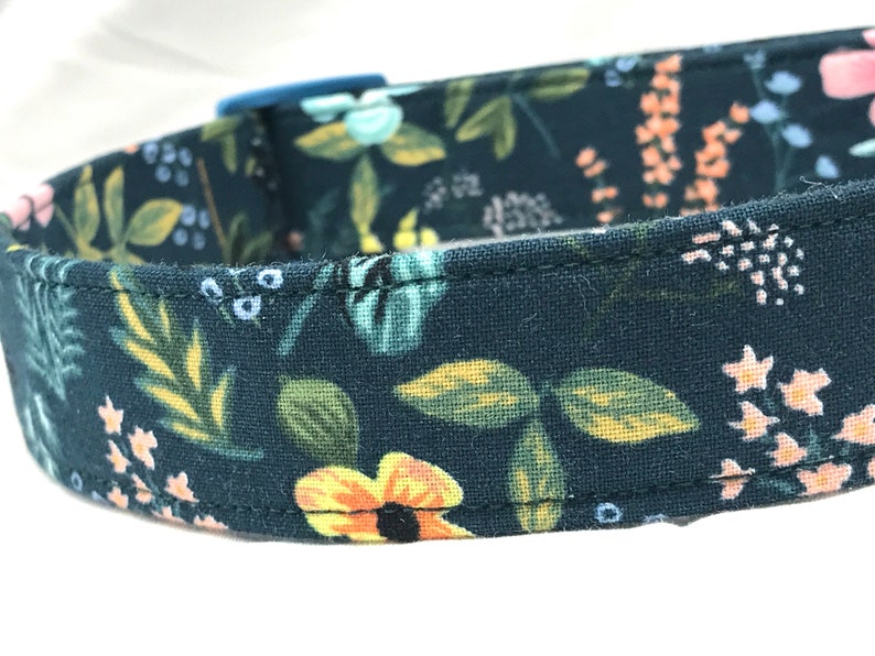 Rifle Paper Co. Dog Collar Herb Garden Dark Teal | Etsy