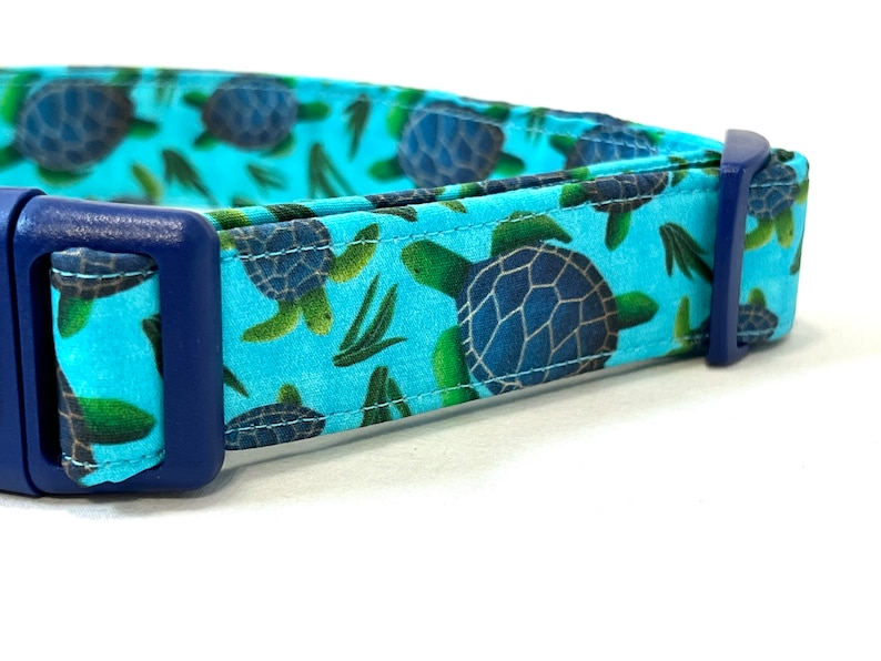 Sea Turtle Dog Collar for Girl Boy - Nautical Beach - Aqua - Etsy