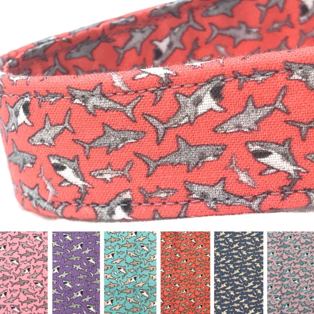 Shark Dog Collar for Boy Girl - Coral Sea + More Colors - Etsy