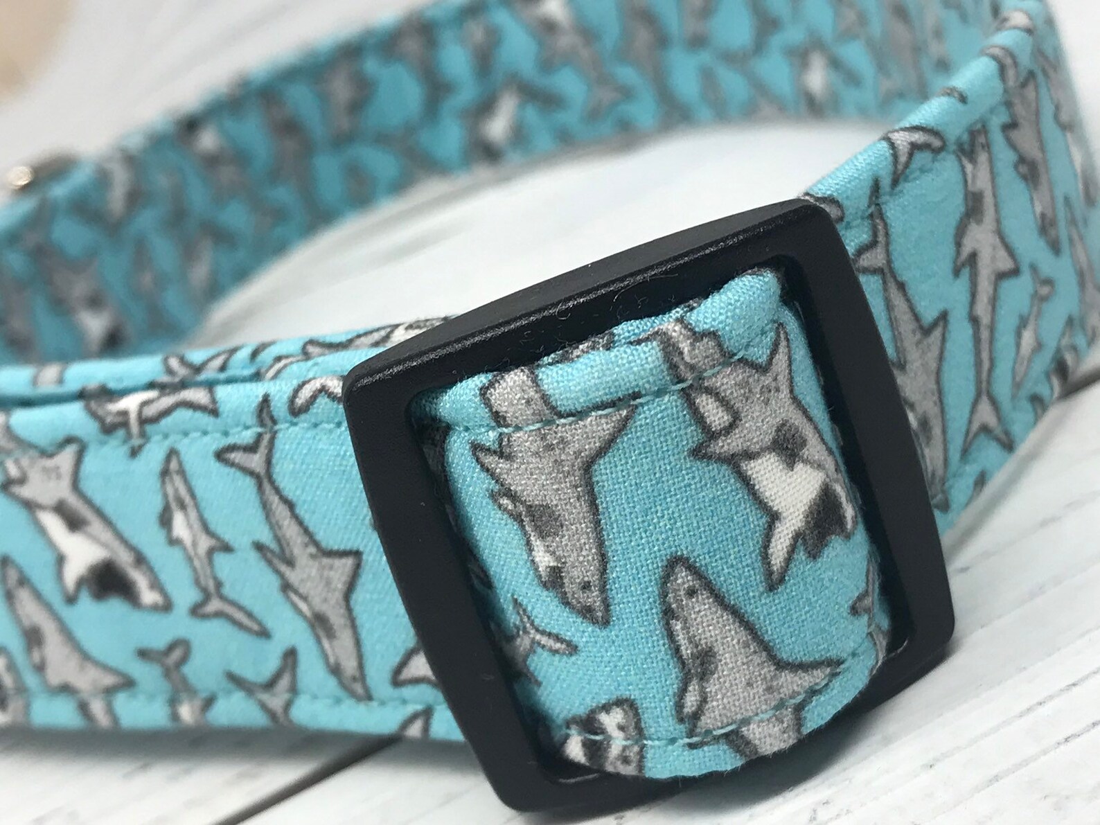 Shark Dog Collar for Girl Boy Aqua | Etsy