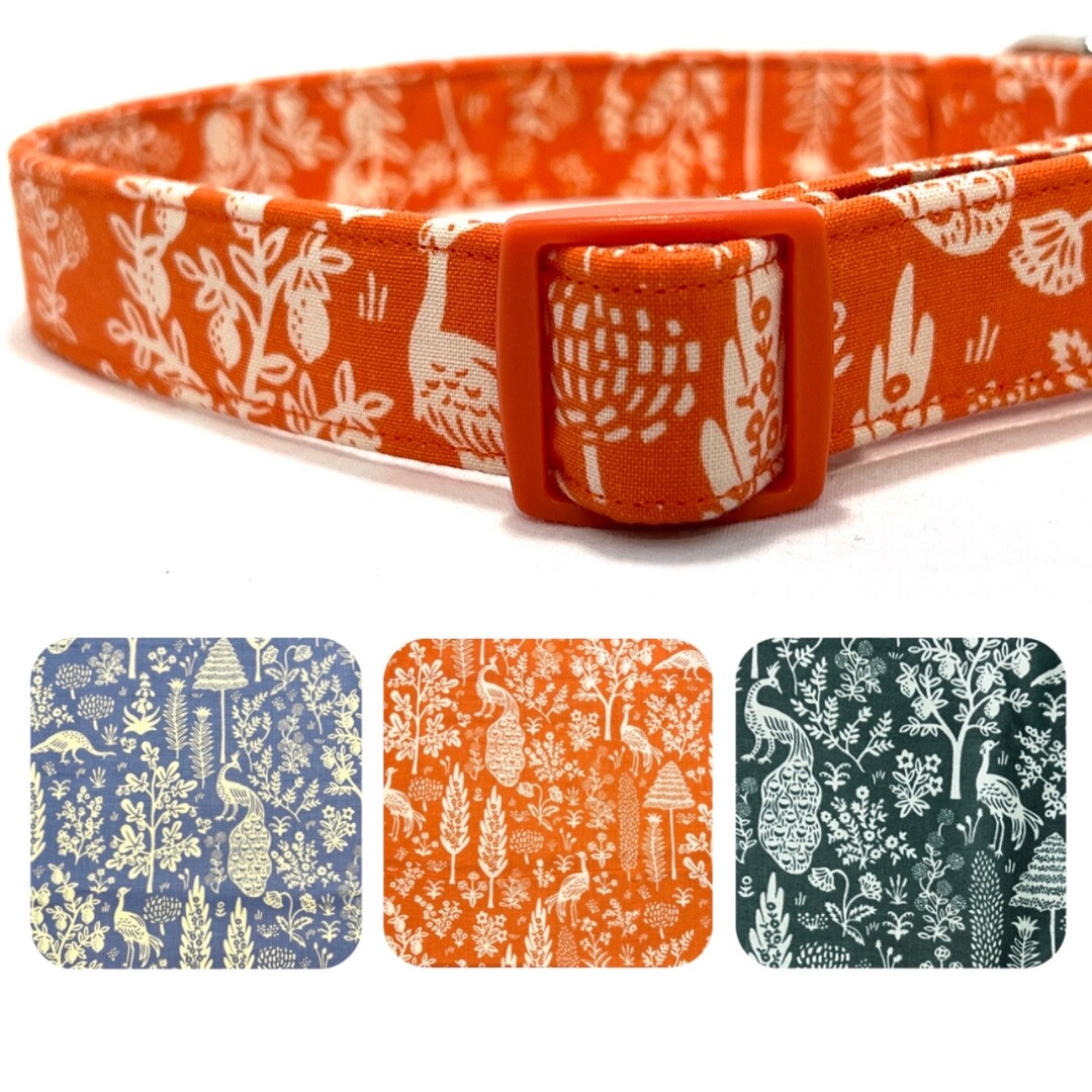 Rifle Paper Co. Dog Collar Toile in Orange, Blue, or Green - Etsy
