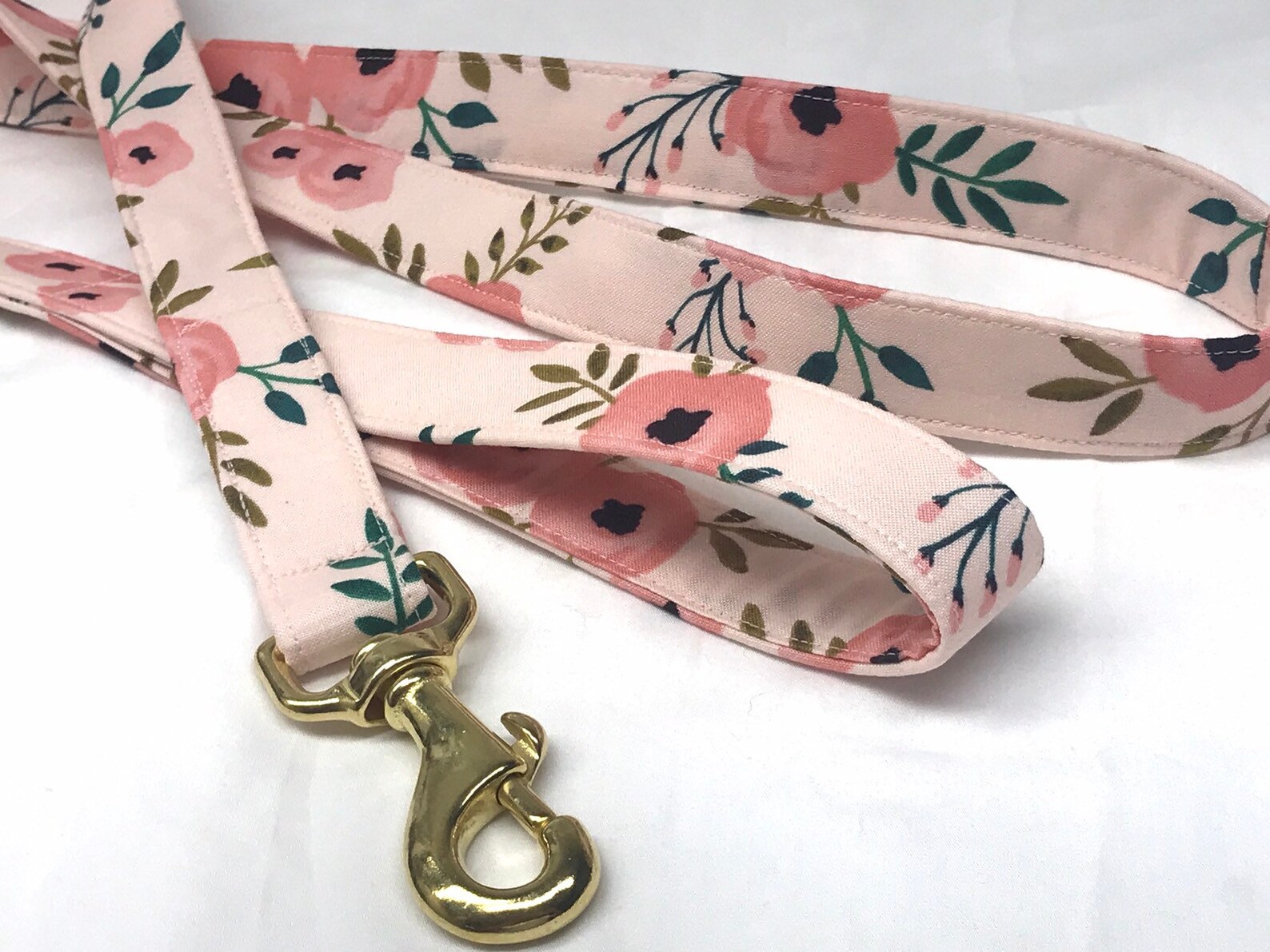 Dog Collar Leash Set for Girl Peach Flowers - Etsy