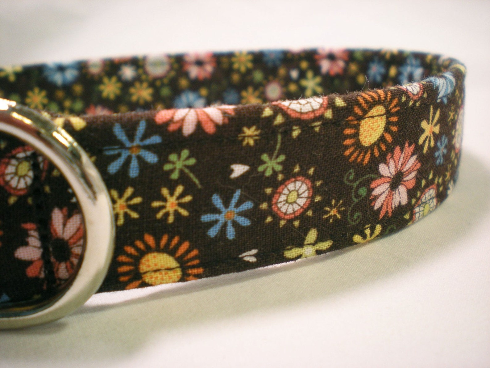 Fall Dog Collar for Boy Girl Brown Country Flowers | Etsy