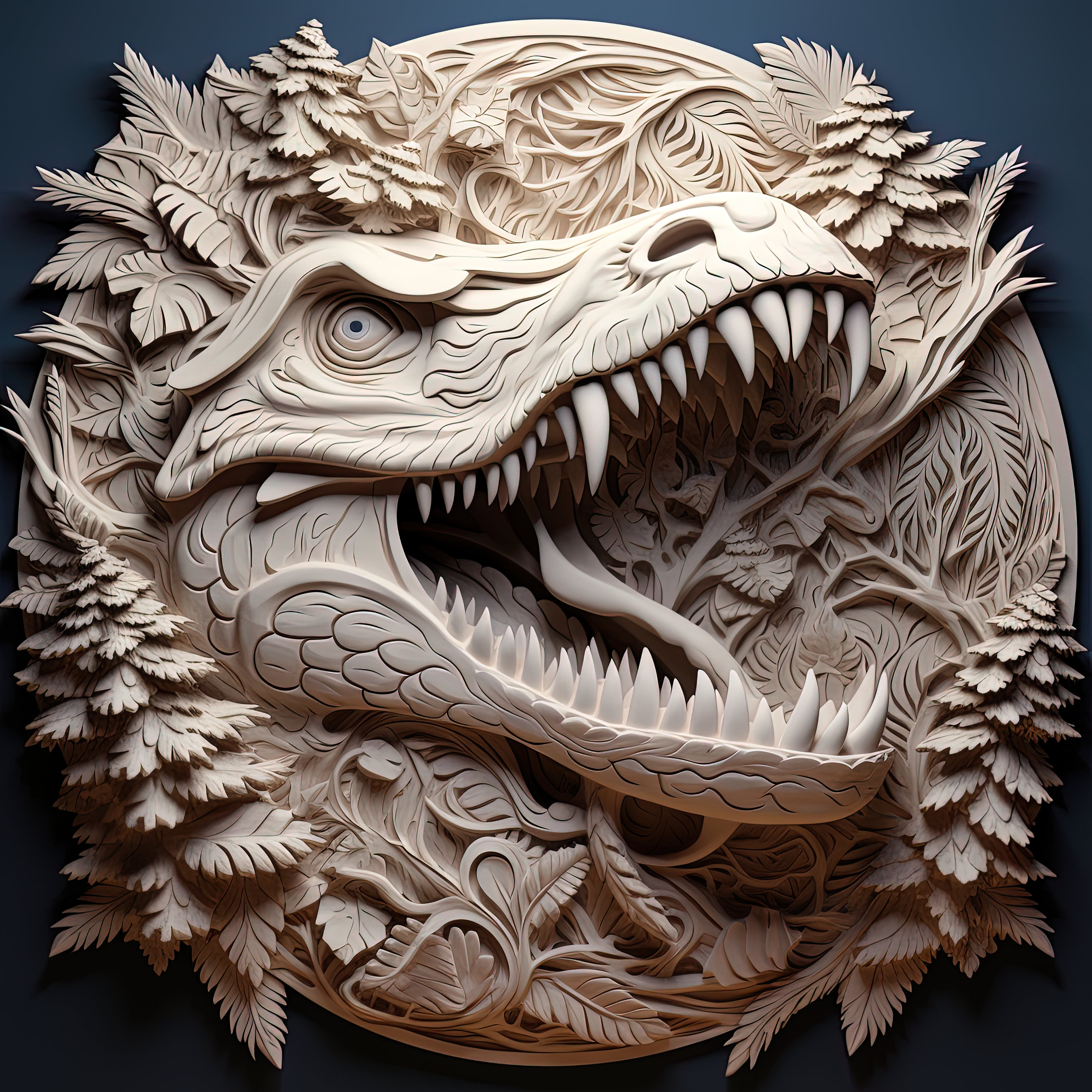 Dinosaur | T-rex | Laserburn| Glowforge| Xtool | SVG| PNG | 3D Illusion ...