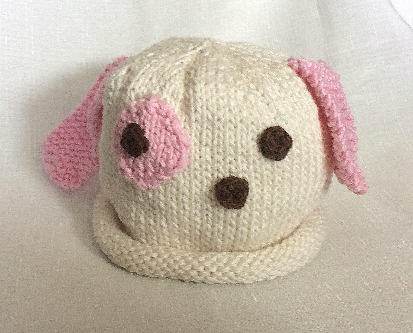 Puppy Dog Hat, Knit Cotton Baby Hat, Great Photo Prop - Etsy