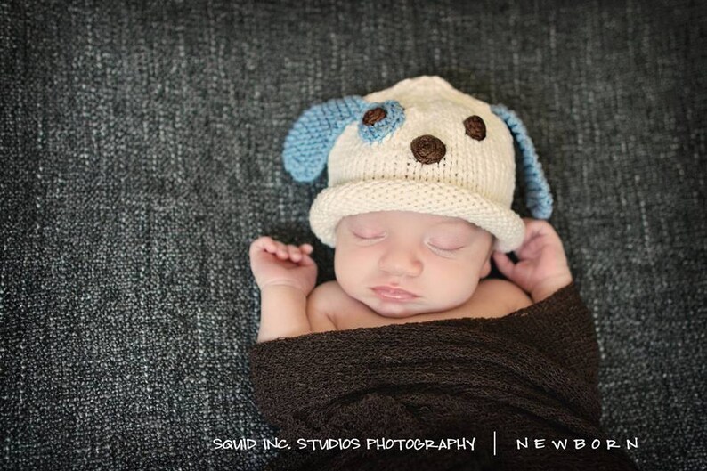 Baby Puppy Dog Hat Pattern, Knit, Boston Beanies - Etsy