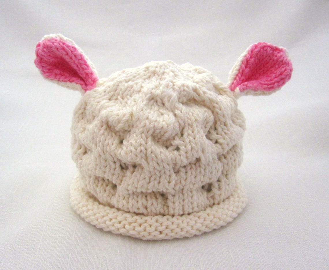 Knit Lamb Cotton Baby Hat Great Photo Prop - Etsy