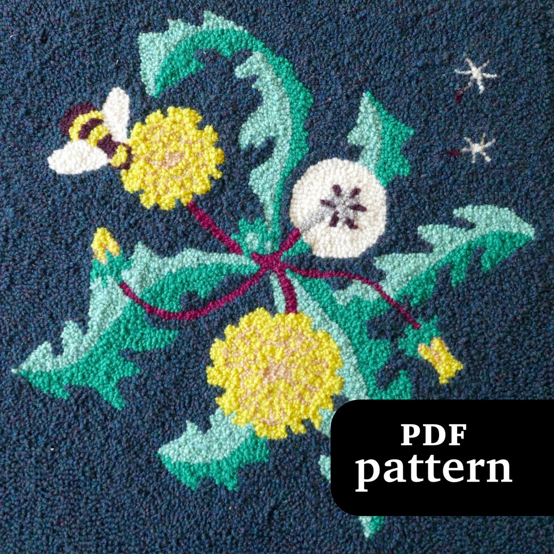 Rug Hooking Pattern PDF Punch Needle Pattern Punch Needle Pillow ...