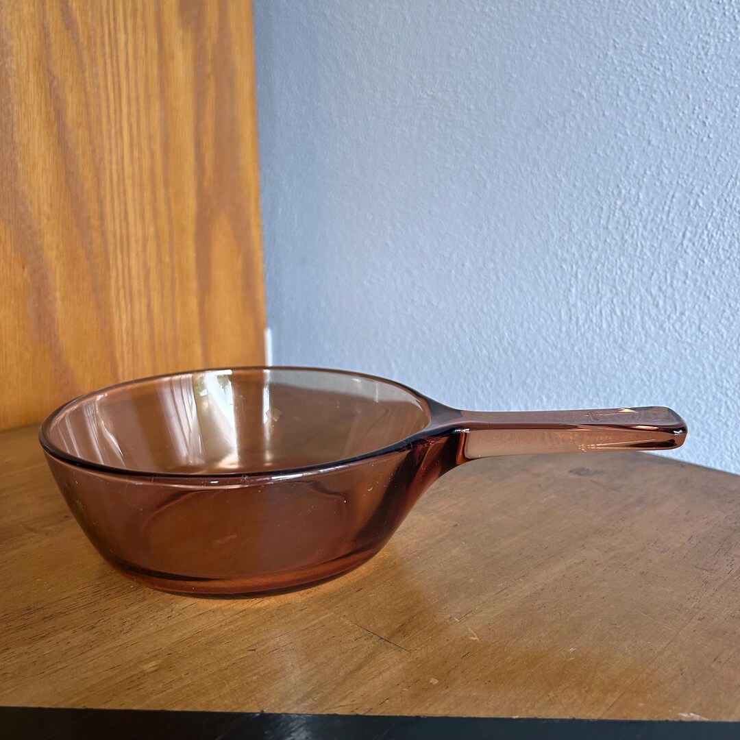 Vintage Corning Visions Glass Amber Colored Pan Made in USA - Etsy