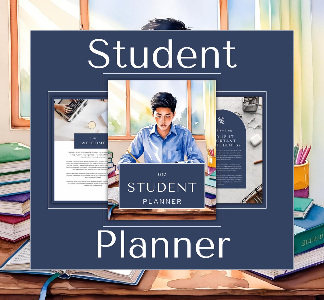 Printable Student Planner Assignment Tracker Goal Setting Worksheets ...