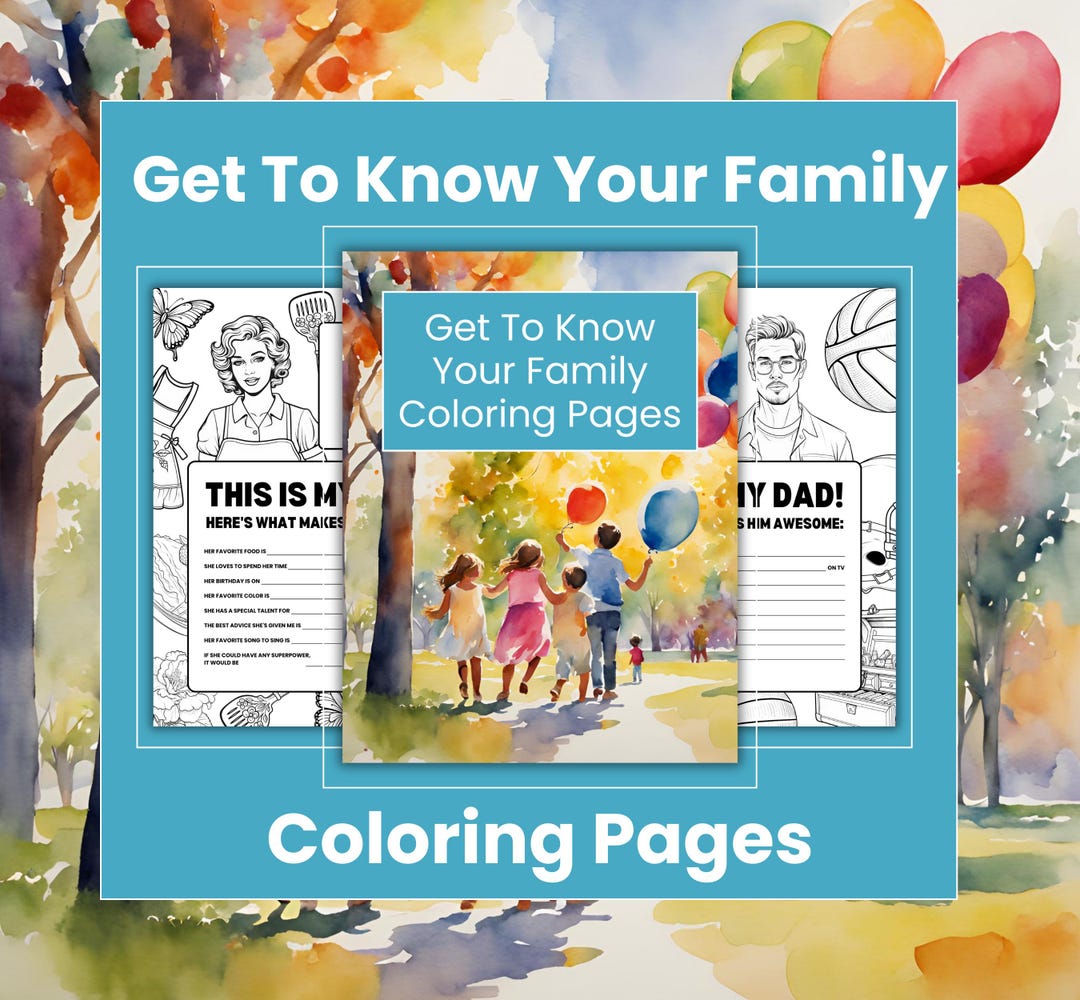 Get to Know Your Family Coloring Pages Road Trip Activities Family Game ...