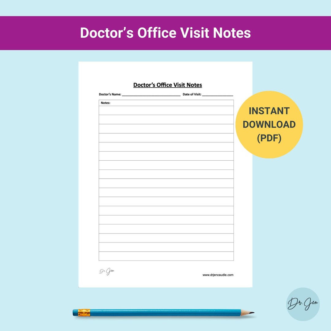 Doctor's Office Visit Notes Greta for Patient and Caregivers. Download ...