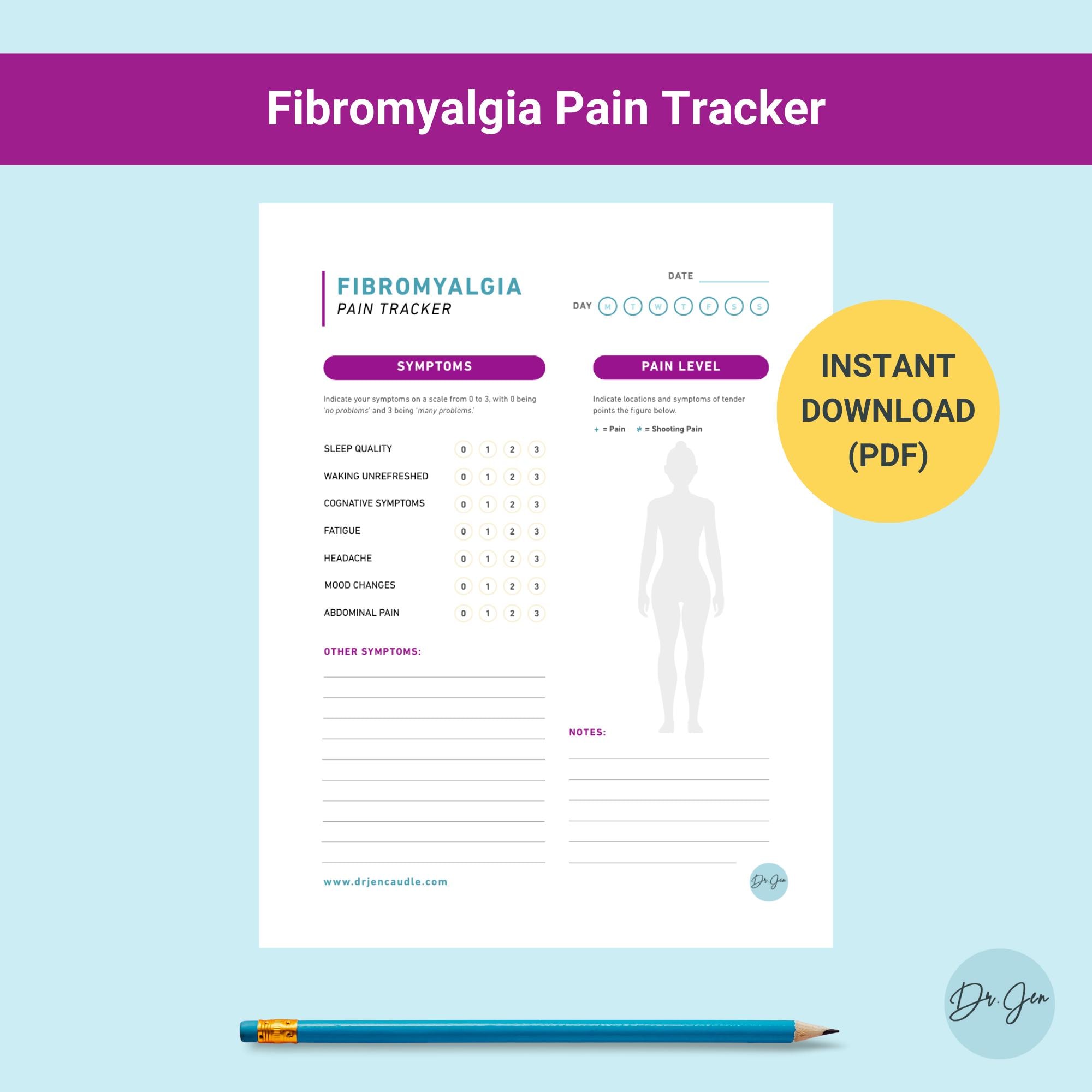 Fibromyalgia Pain Tracker | Printable Daily Journal for Tracking Fibro ...
